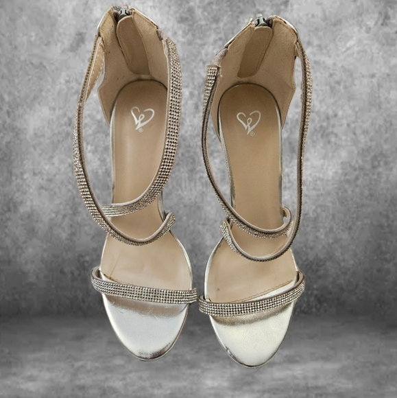 Windsor | Shoes | Windsor Silver Party Heels | Poshmark